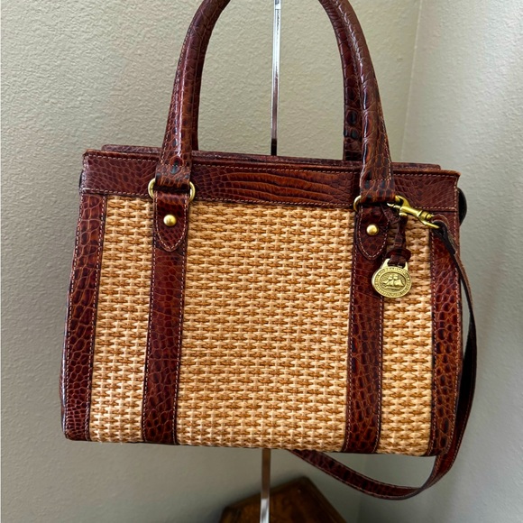 Brahmin | Bags | Brahmin Vintage Tisbury Brown Croc Embossed Leather ...